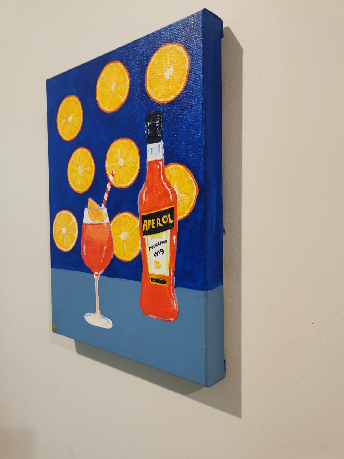 Cocktail Painting. Aperol With Oranges. Aperol Art. Alcohol - Etsy