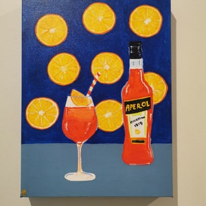 Cocktail Painting. Aperol With Oranges. Aperol Art. Alcohol Art. Still ...