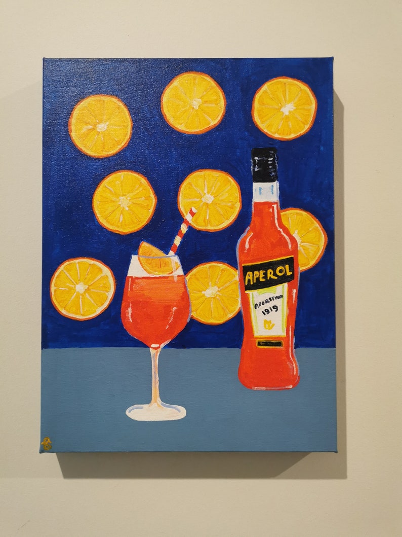Cocktail Painting. Aperol With Oranges. Aperol Art. Alcohol Art. Still ...