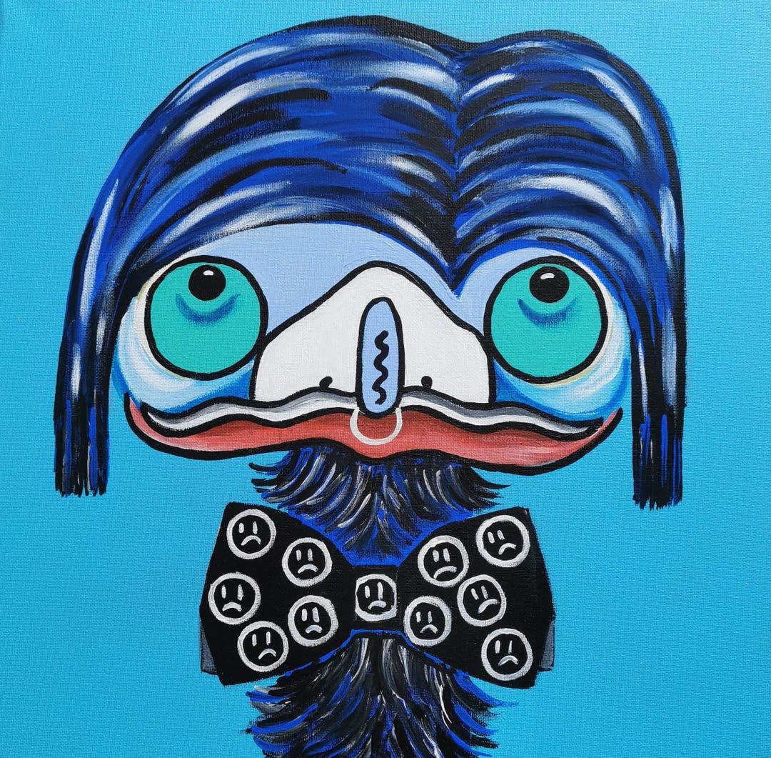 Emu Painting Original Art. Bird Art. Australian Art. Acrylic Painting ...