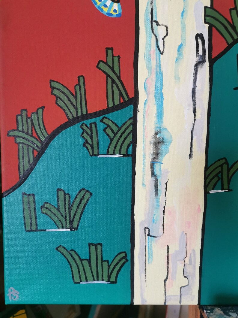 Outback Australia Painting Art. Australian Art. White Faced Herons ...