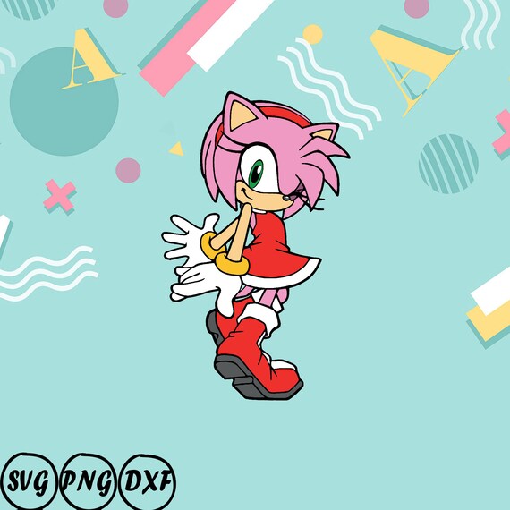 Amy Rose Sonic The Hedgehog SVG/PNG/DXF Silhouette FilesScan | Etsy