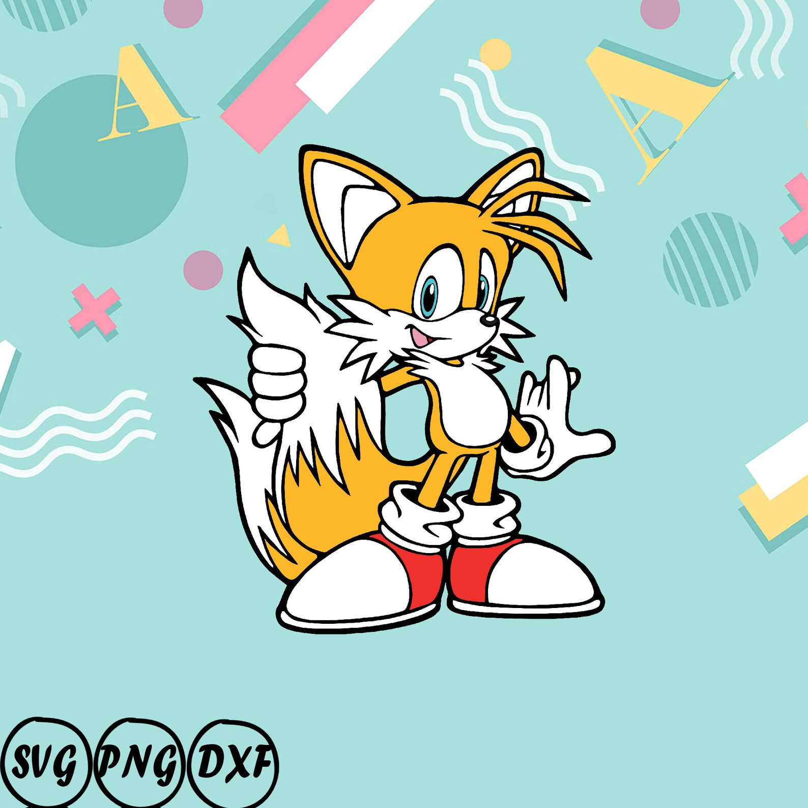 Tails Sonic The Hedgehog SVG/PNG/DXF Silhouette FilesScan | Etsy