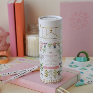 Primrosia 24 Pastel Dual Tip Watercolor Markers, Fine and Brush Tips ...