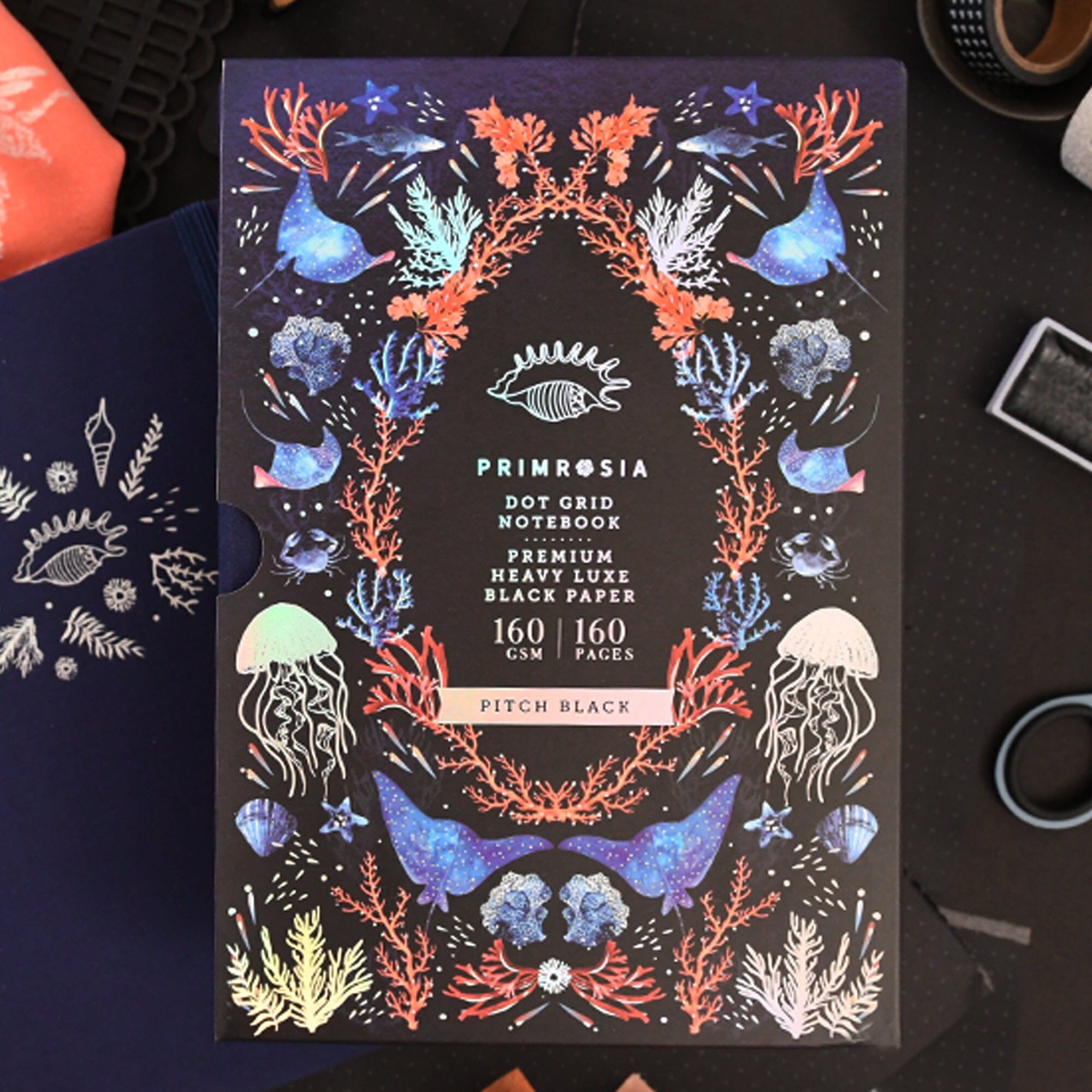 PRIMROSIA A5 Dot Grid Black Paper Journal Pitch Black Series - Etsy