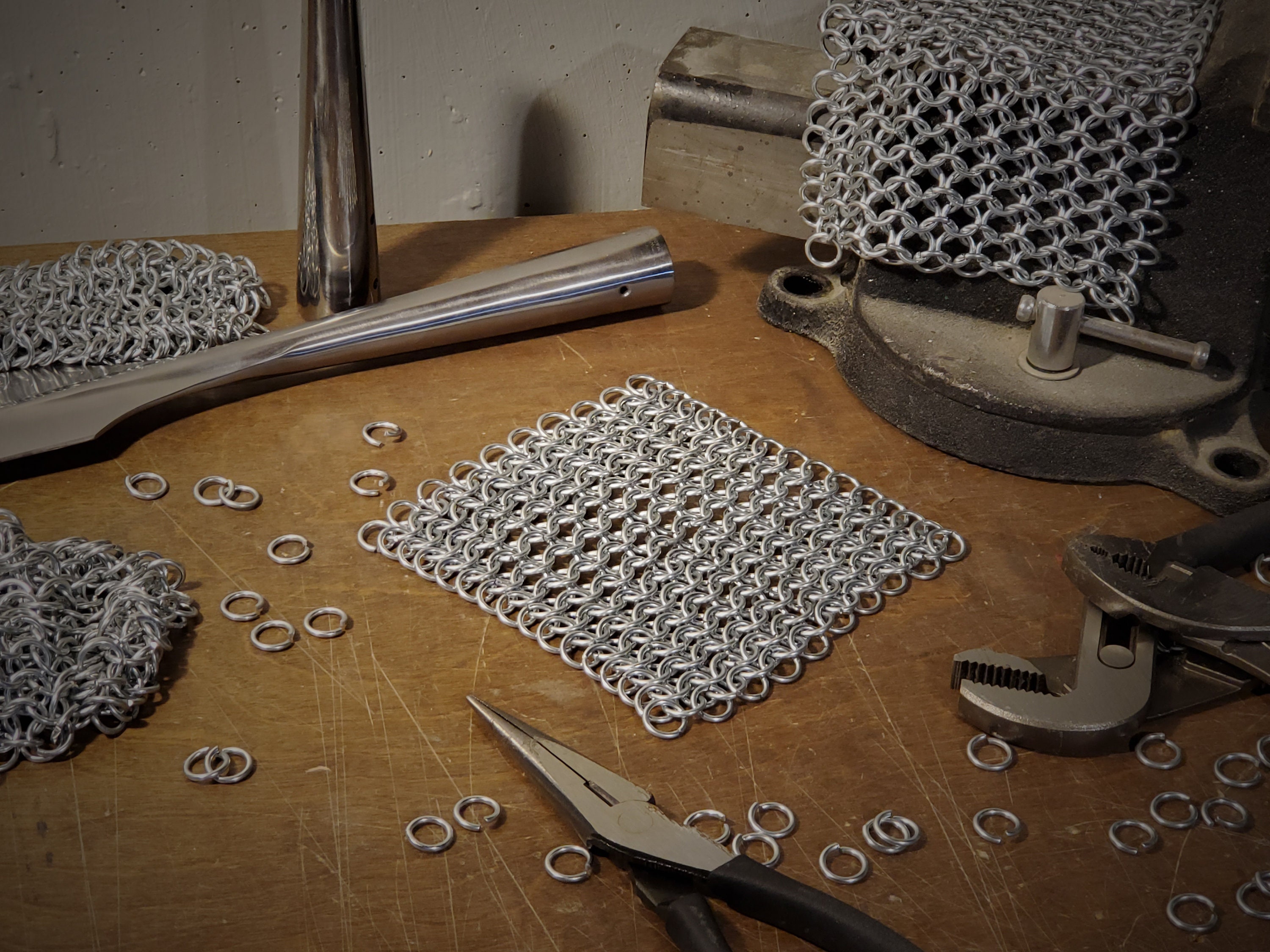 Galvanized Steel Chainmail Square - 6" X 6" - 3/8 I.D. Rings - Etsy