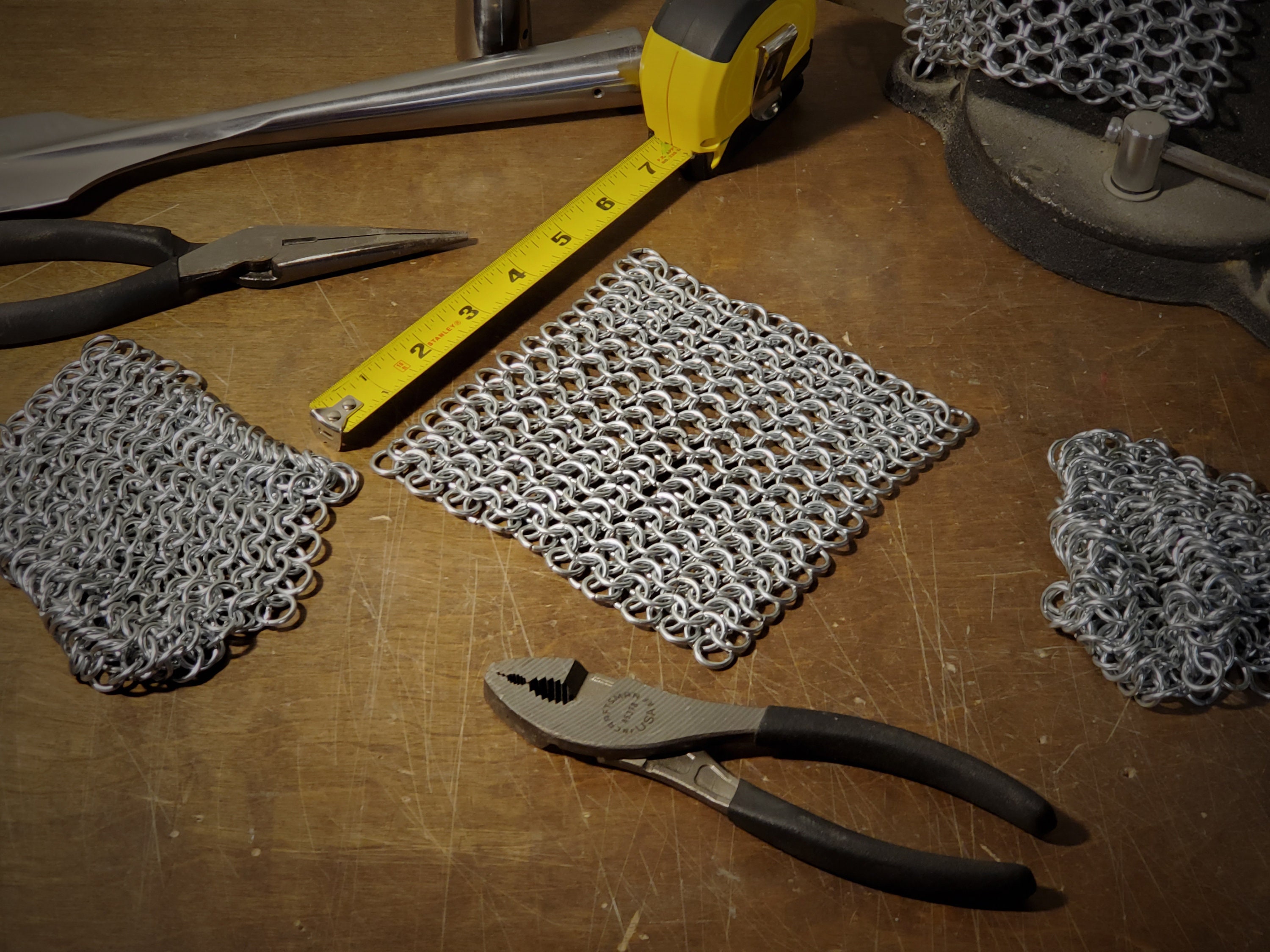 Galvanized Steel Chainmail Square - 6" X 6" - 3/8 I.D. Rings - Etsy