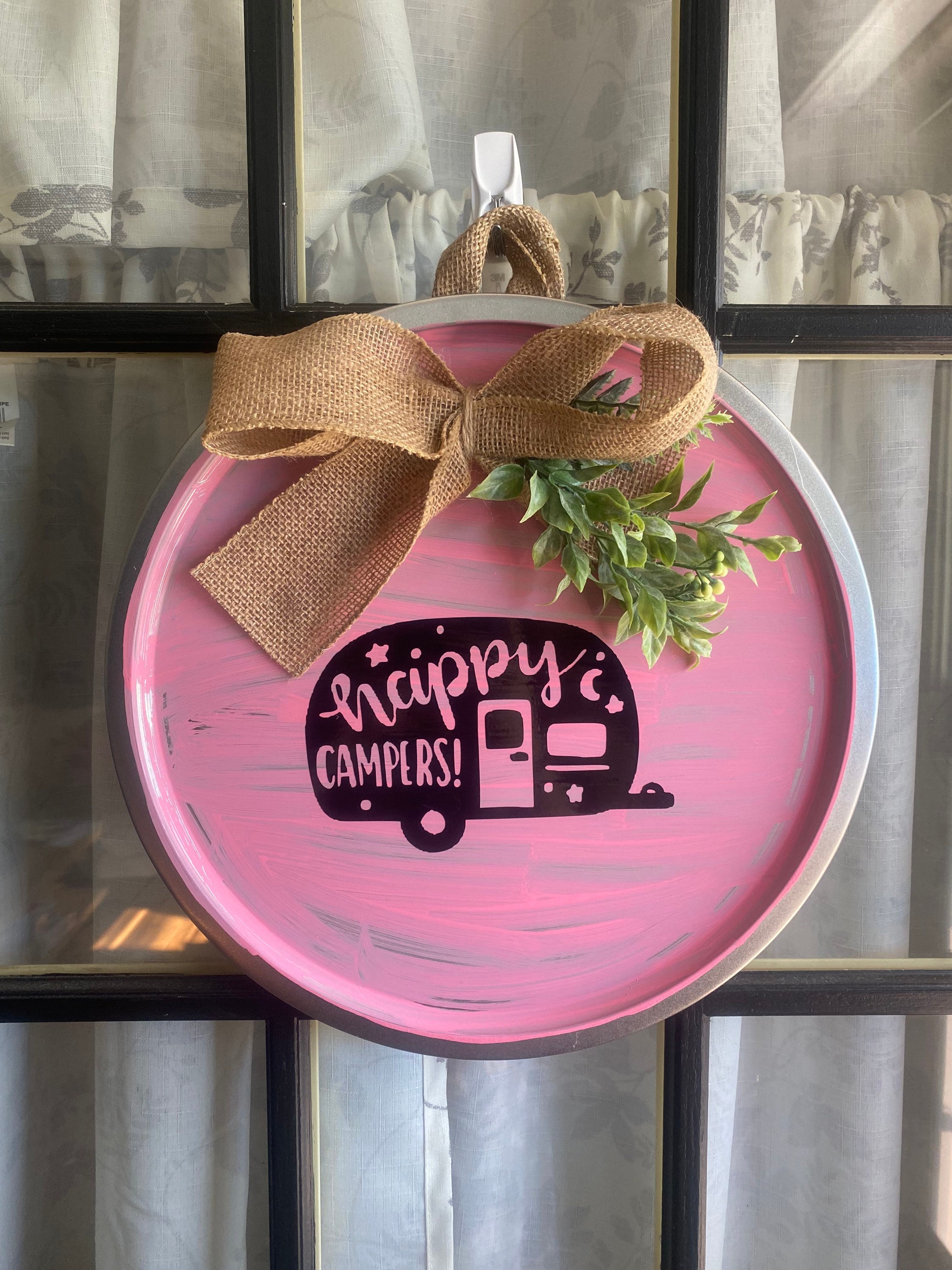 Happy Camper Distressed Metal Sign - Etsy