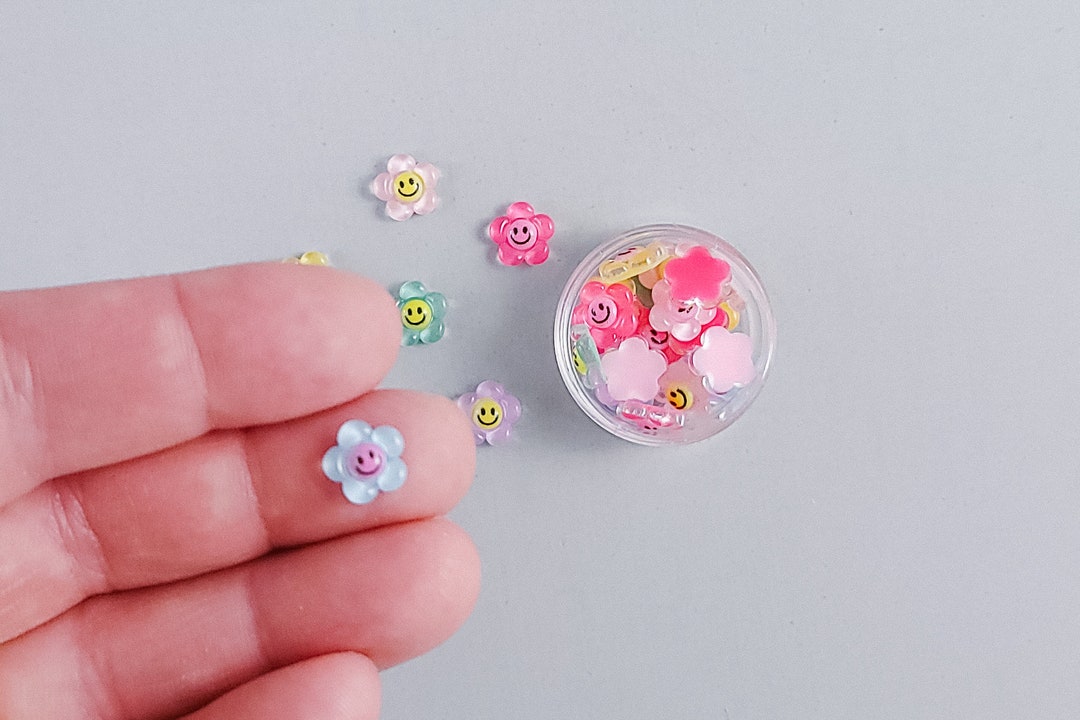 Tiny Smiley Face Flowers | Assorted Colors - Etsy