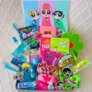 Power Puff Gift Basket, Power Girl Stickers, Powerpuff Gifts, Girl ...