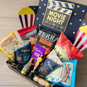 Movie Night Gift Box, at Home Movie Night, Gourmet Popcorn, Corporative ...