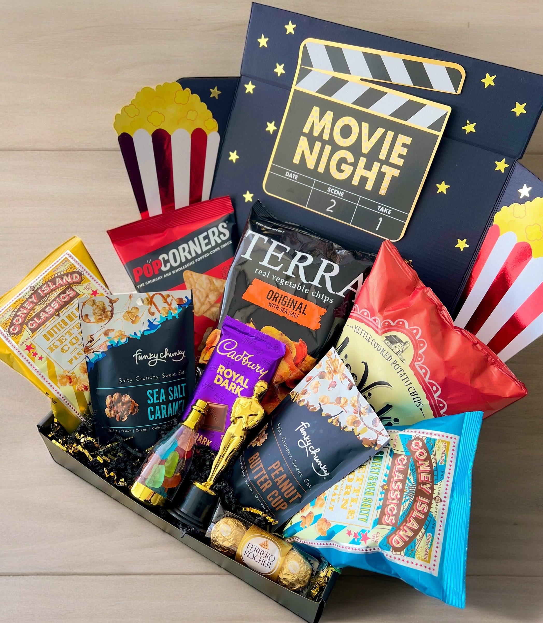 Movie Night Gift Box, at Home Movie Night, Gourmet Popcorn, Corporative ...