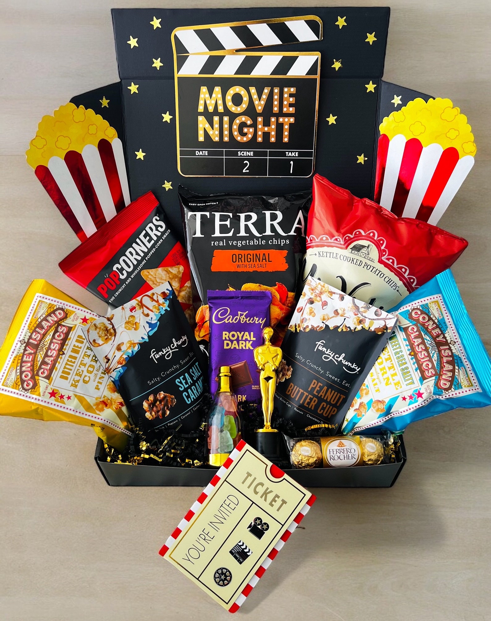 Movie Night Gift Box, at Home Movie Night, Gourmet Popcorn, Corporative ...