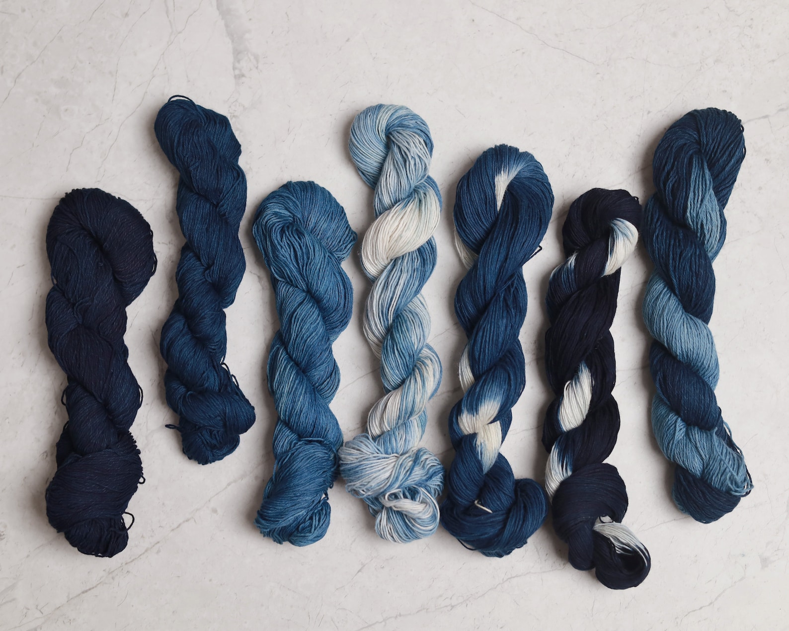 Indigo Natural Plant Dyed Raw Sashiko Thread - Standard Thickness, 100 ...
