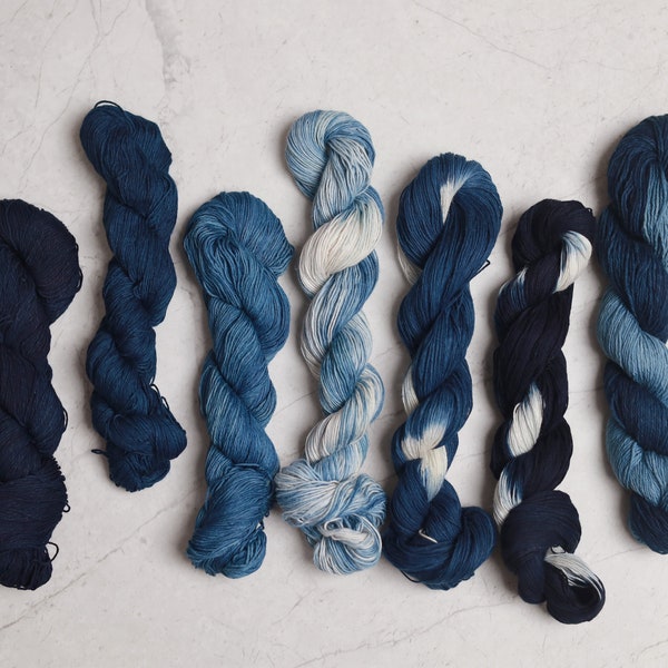 Indigo Dyed Yarn - Etsy