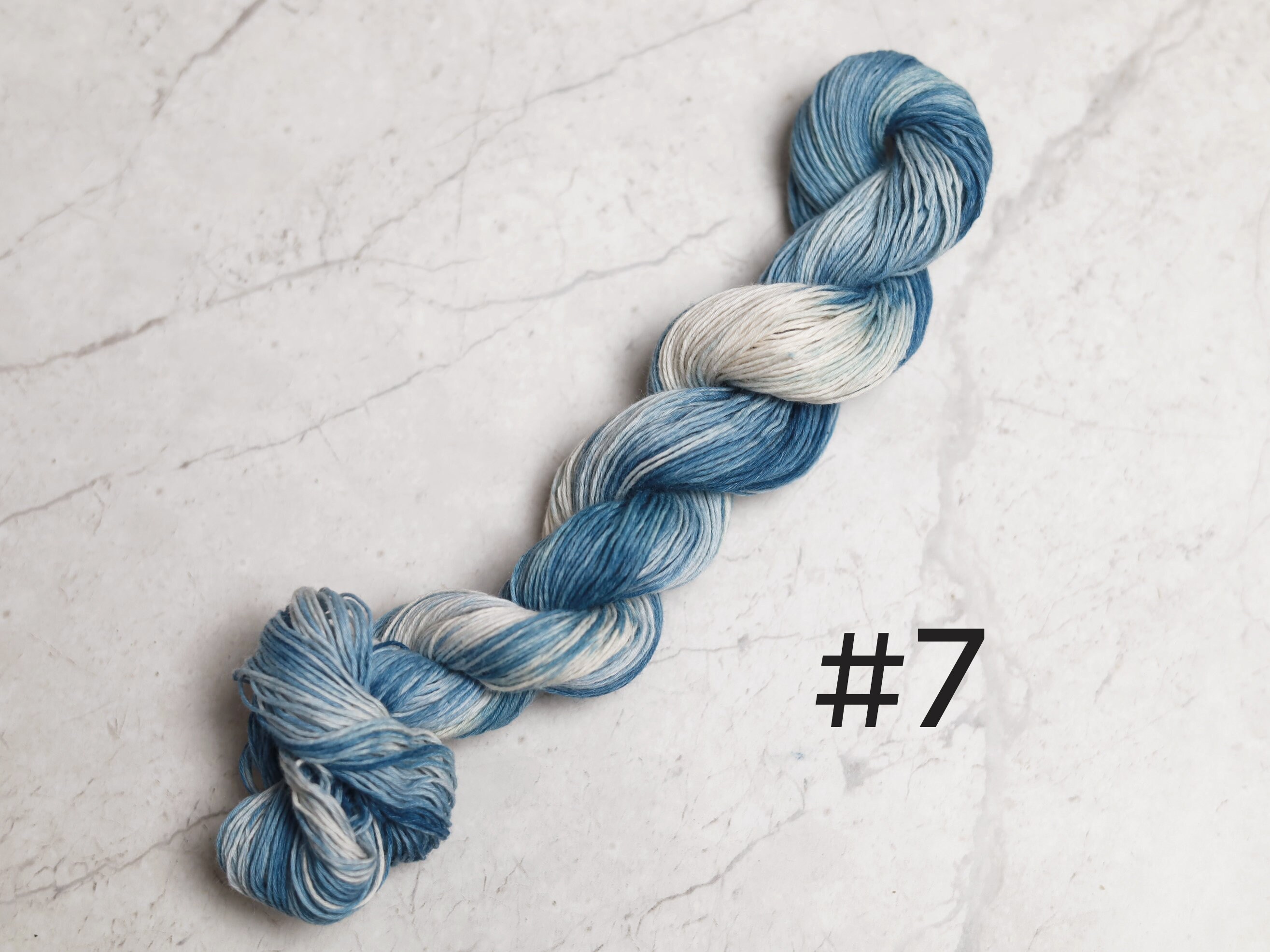 Indigo Natural Plant Dyed Raw Sashiko Thread - Standard Thickness, 100 ...