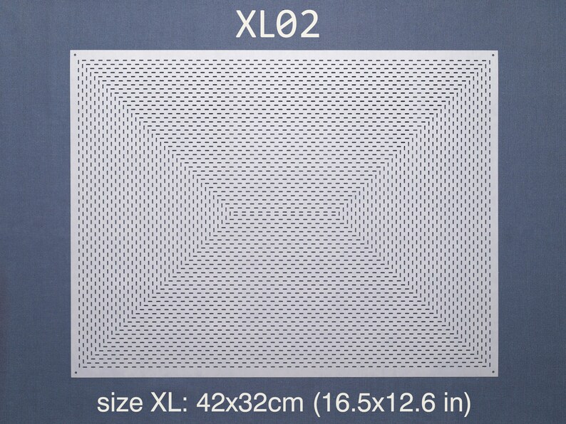 Reusable Sashiko Stencil | Embroidery Quilting Patterns Template - Size XL (XL01-04) Matt Finish ...