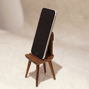 Solid Wood Mini Chair / Bench Mobile Phone iPad Tablet Stand - Etsy