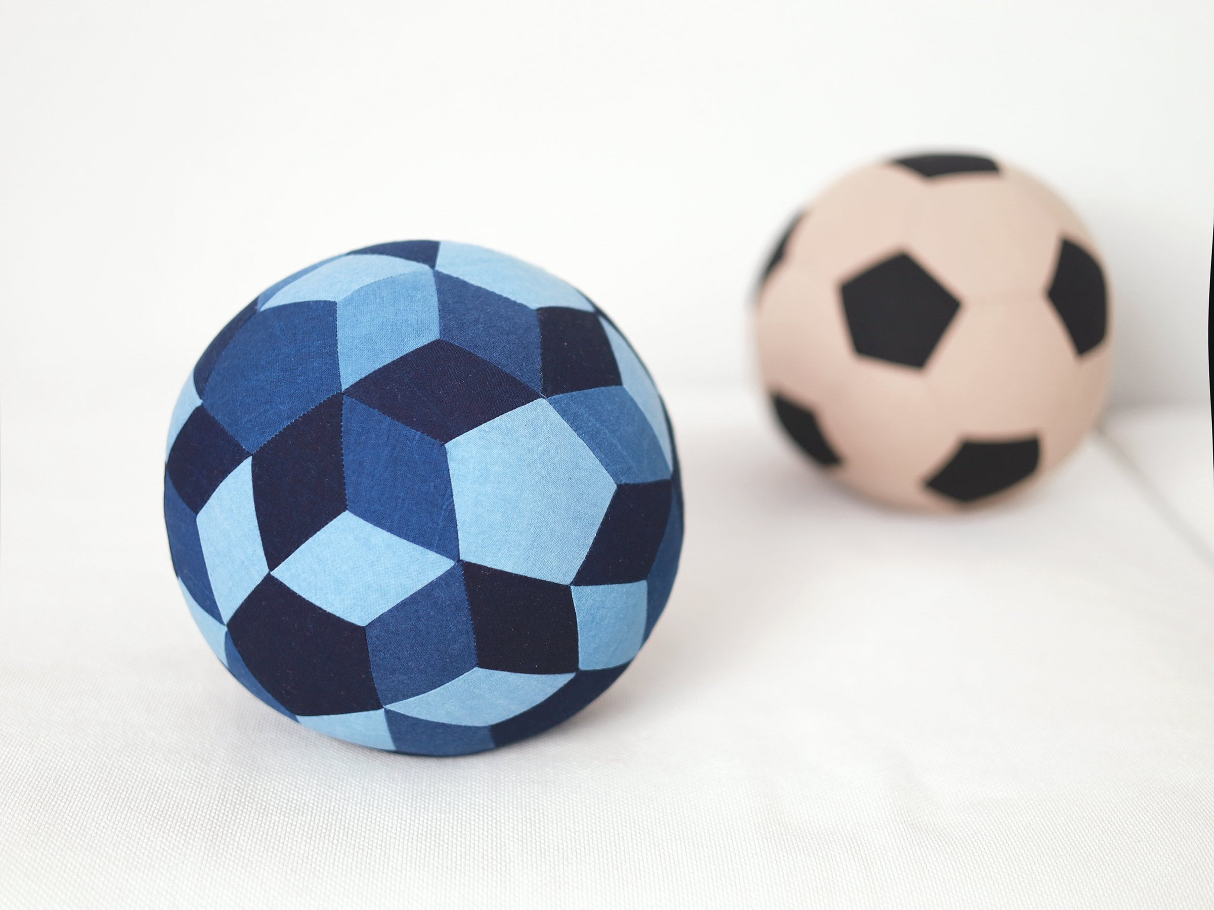 PDF Sewing Pattern & Tutorial for Fabric Football Round Ball Cushion ...