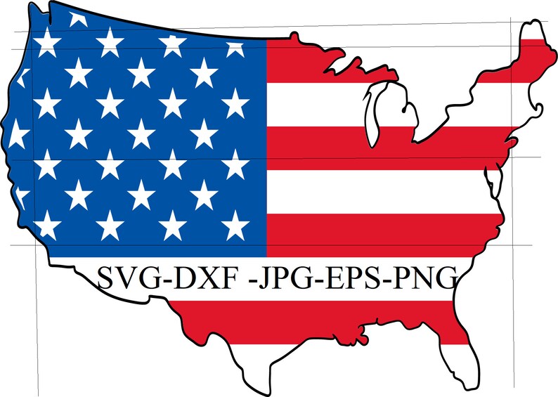 American Flag Svg-dxf-jpg-eps-png Digital Download. Patriot Cricut ...