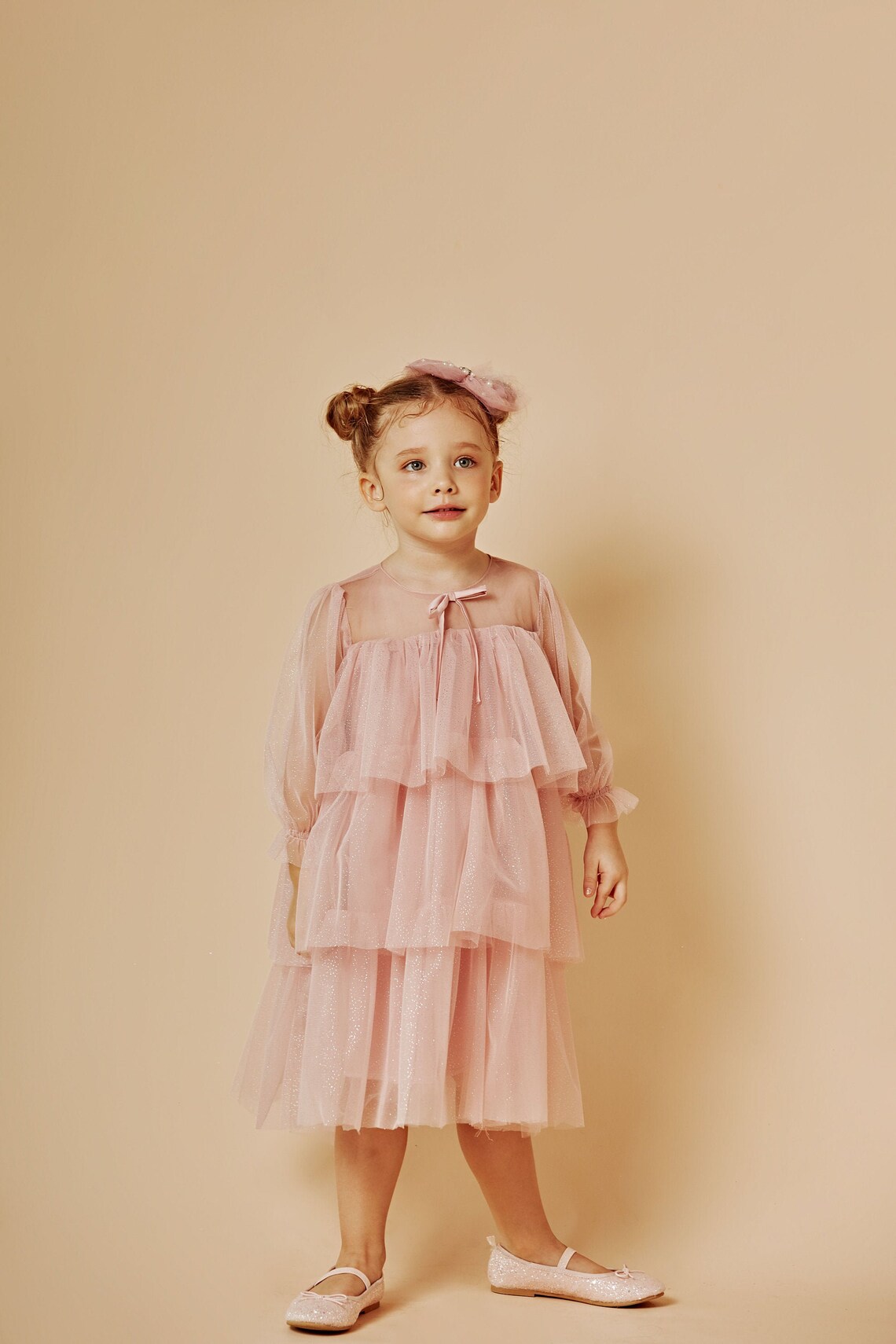 Pink Baby Tulle Ruffle Dress Dusty Rose Pink Girl Dress for - Etsy