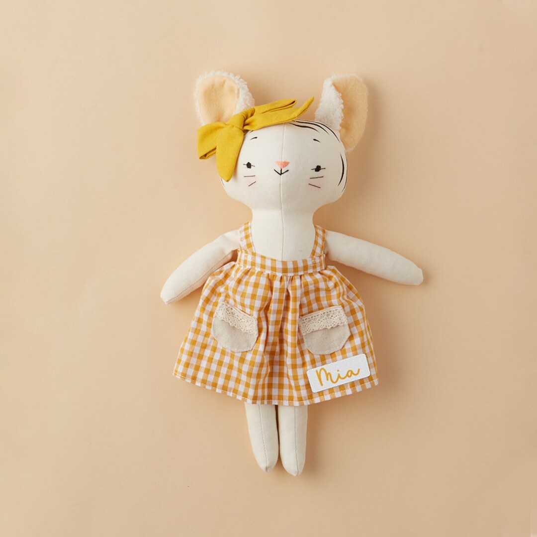 Unique Handmade White Tiger Rag Doll Personalized Baby Shower - Etsy