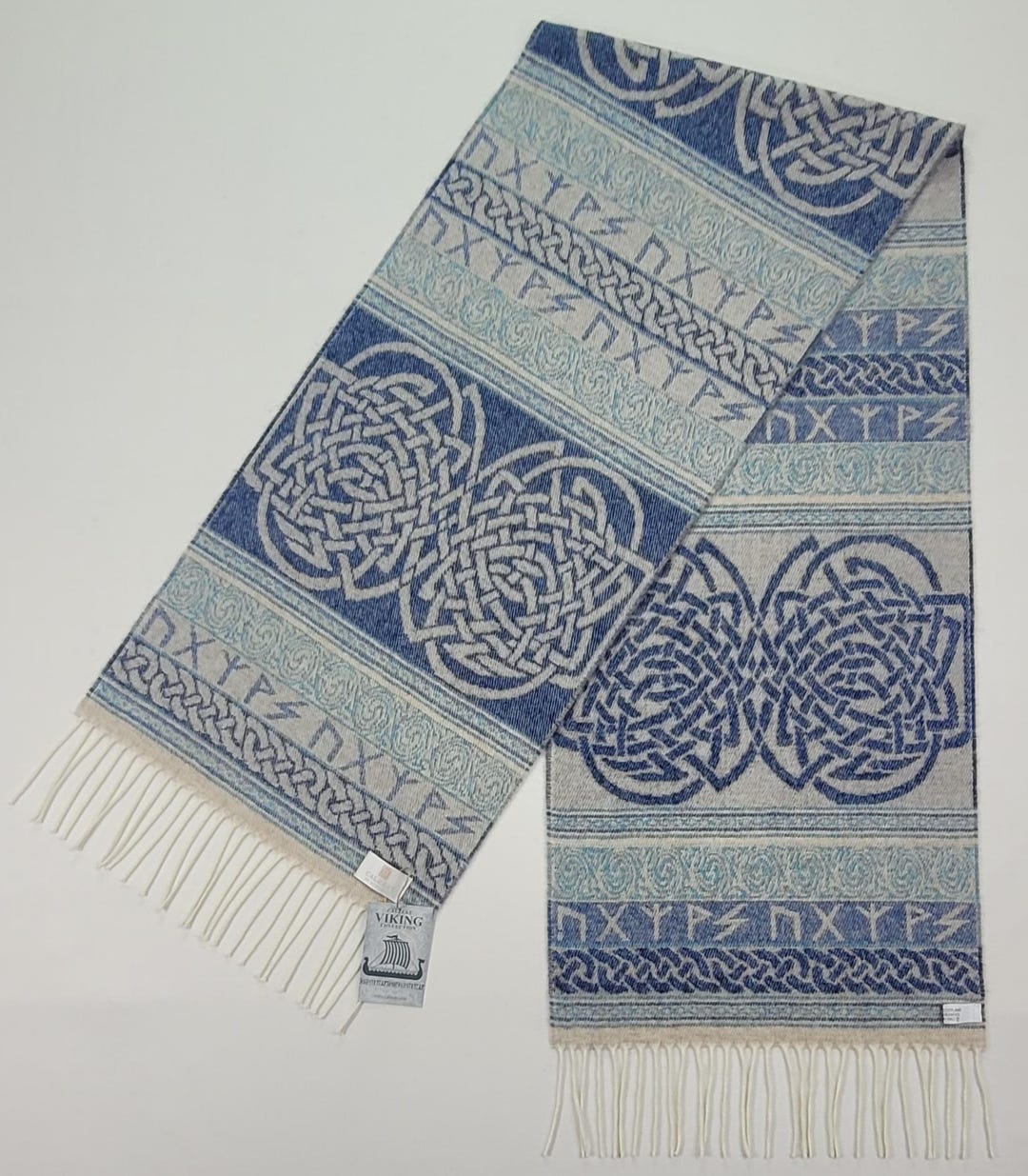 Calzeat Made in Scotland Jacquard Woven Viking Runic Moonlight Scarf - Etsy