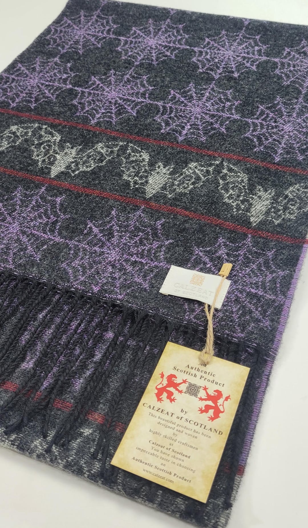 Calzeat Made in Scotland Jacquard Woven Mystical Halloween Scarf - Etsy