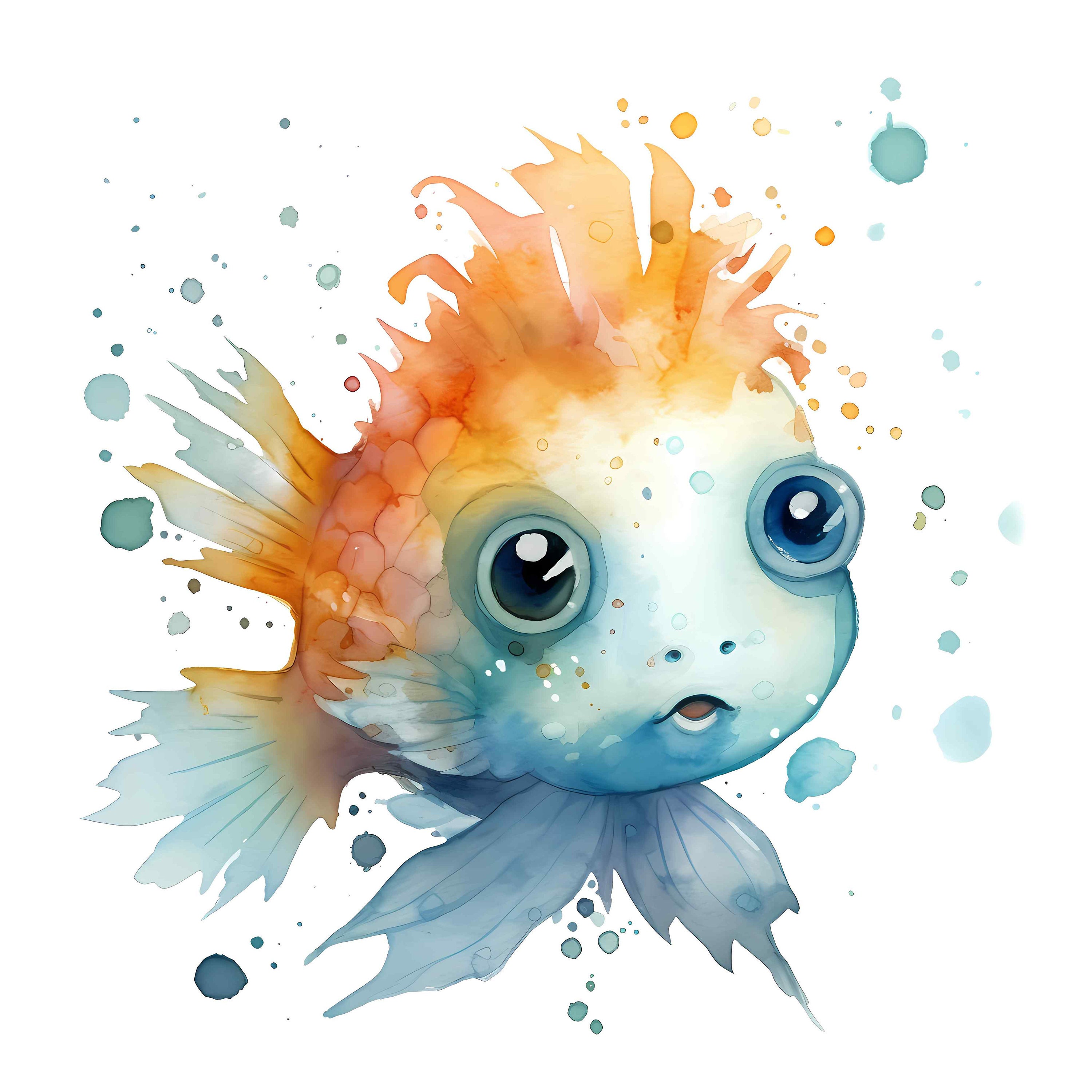 Wondrous Molly Fish Clip Art Watercolor Fish Illustration - Etsy