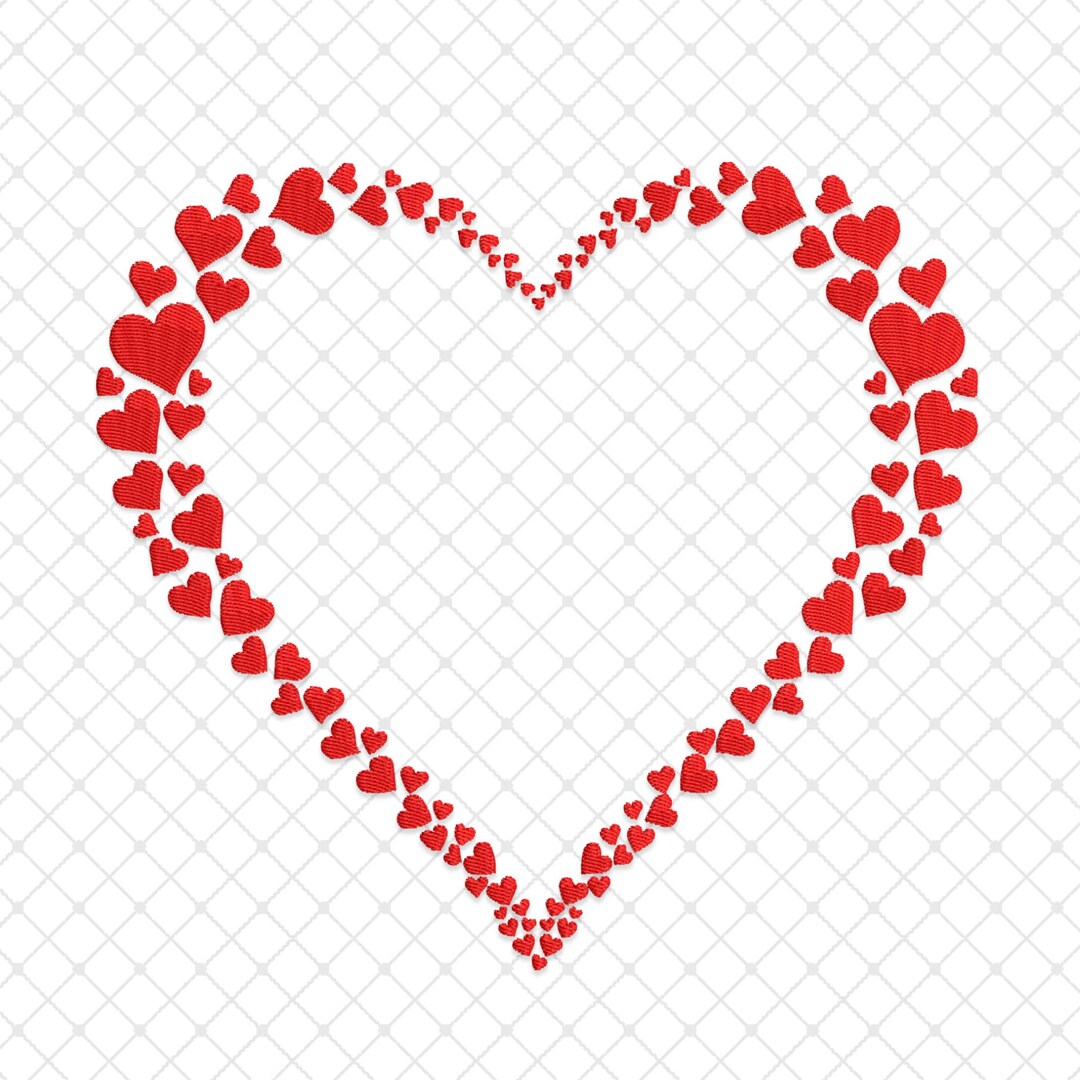 Heart Frame Embroidery Machine Design, Wedding Love Roses Frame ...
