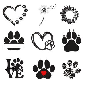 Paw Print Embroidery Design Collection 5 Unique Paw Print Designs for ...