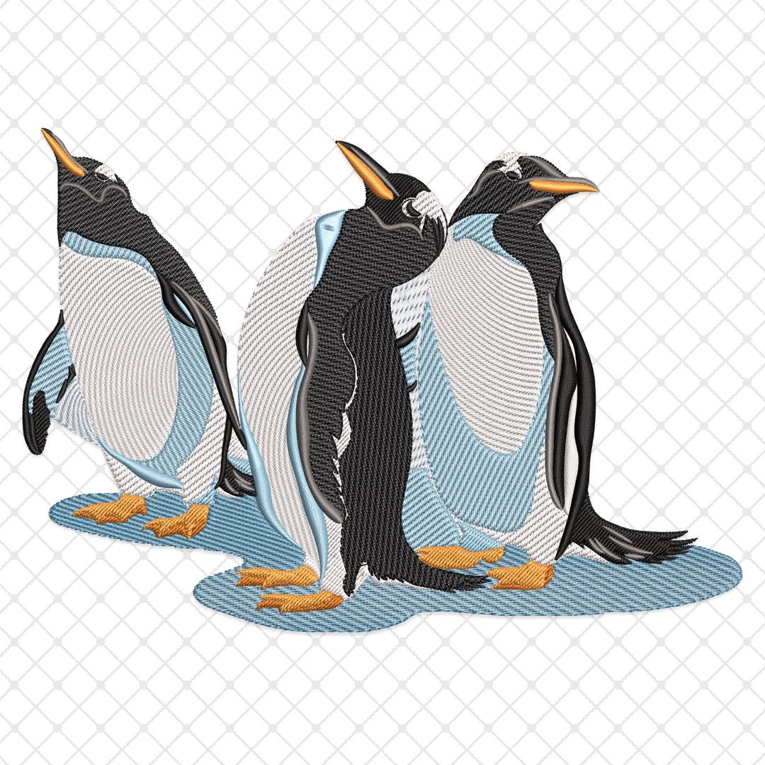 Penguins Embroidery Design, Little Penguins Embroidery File, Kids ...