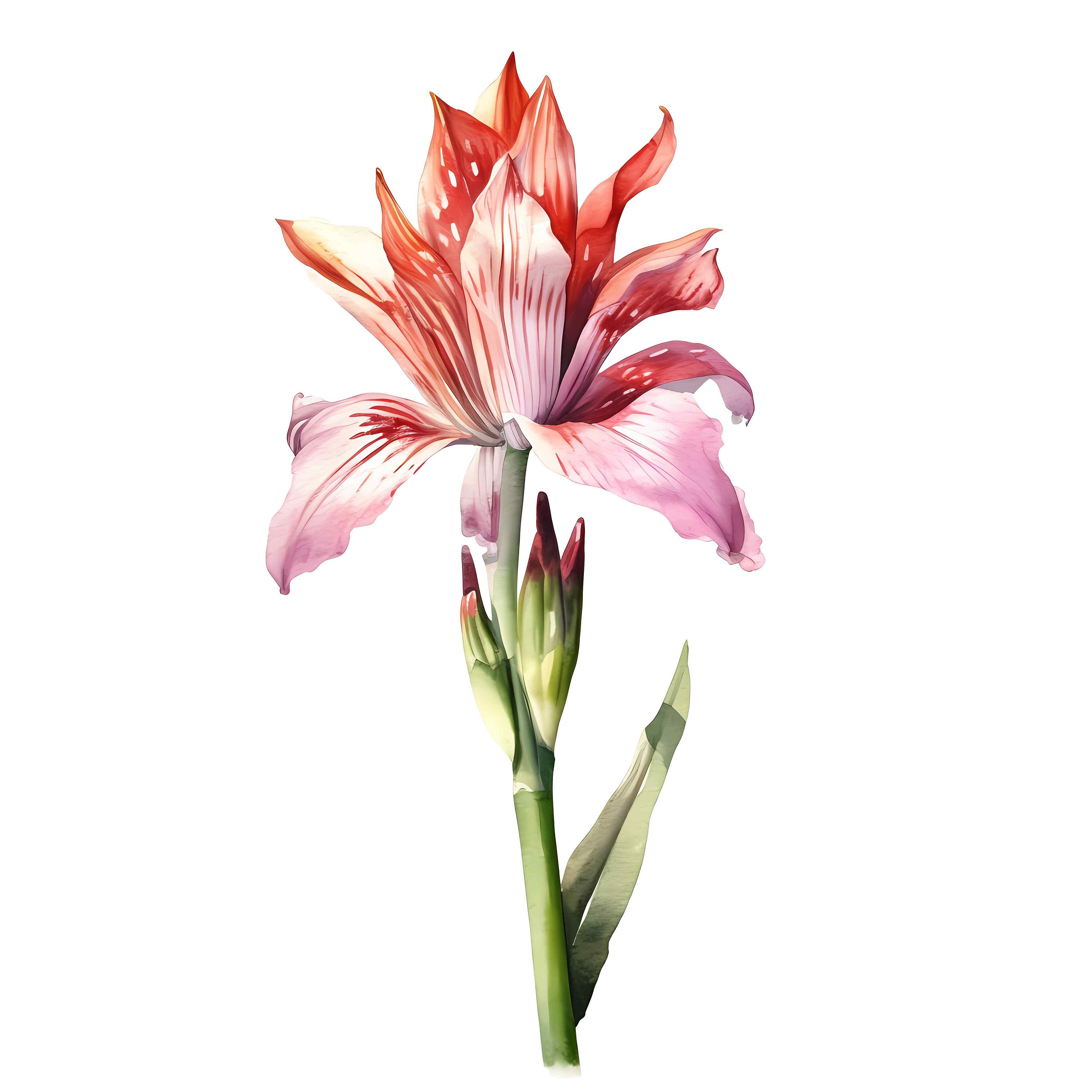 Lovely Sword Lily Flower Clip Art Watercolor Floral - Etsy