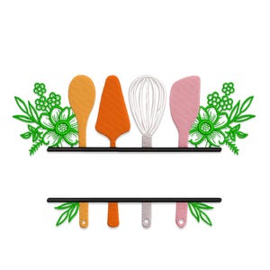 Kitchen Utensils Split Embroidery Design, Baking Tools Embroidery ...