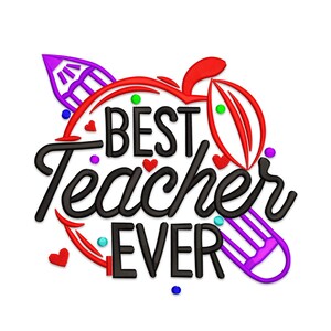 Teacher Embroidery Designs Bundle, School Machine Embroidery Collection ...