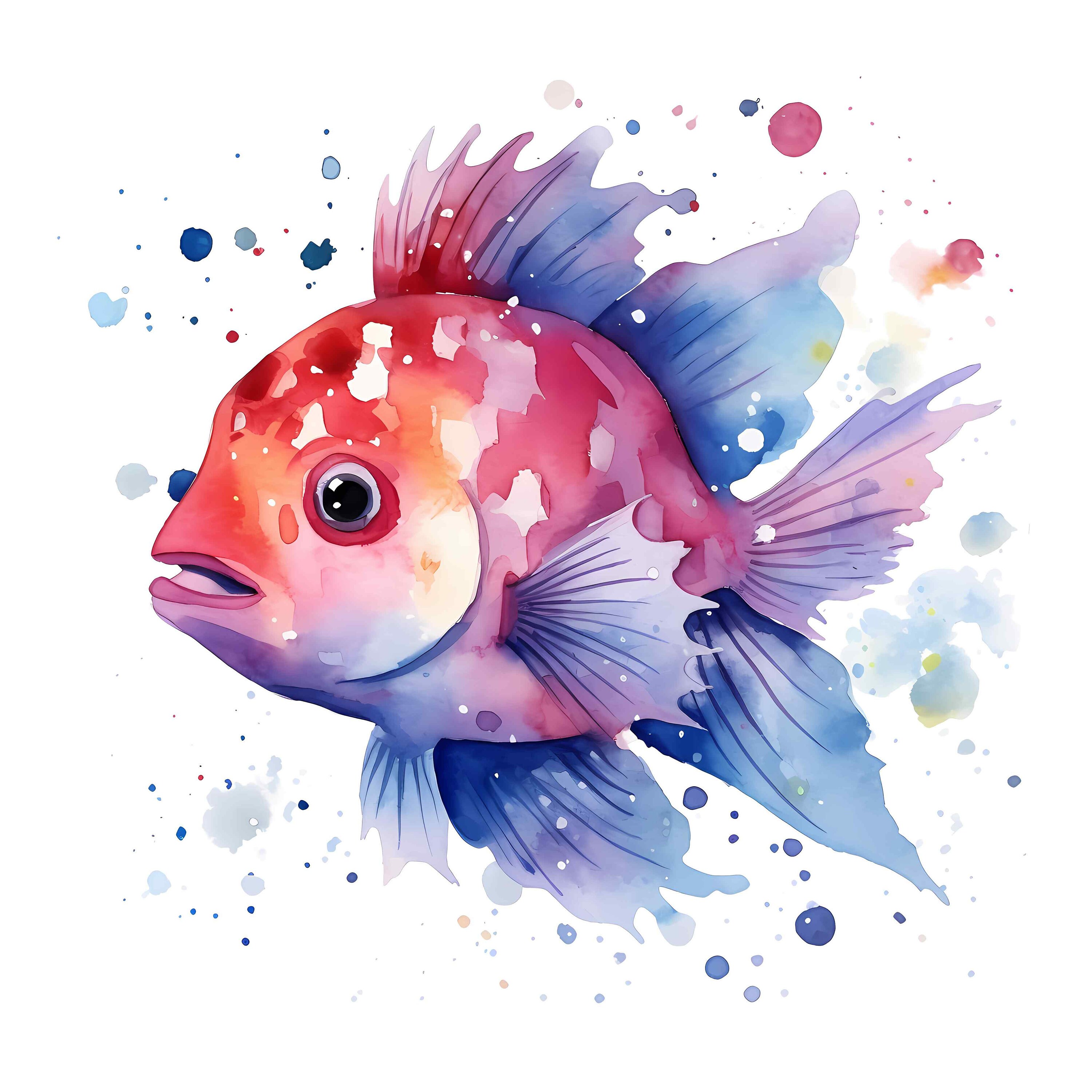 Wondrous Molly Fish Clip Art Watercolor Fish Illustration - Etsy