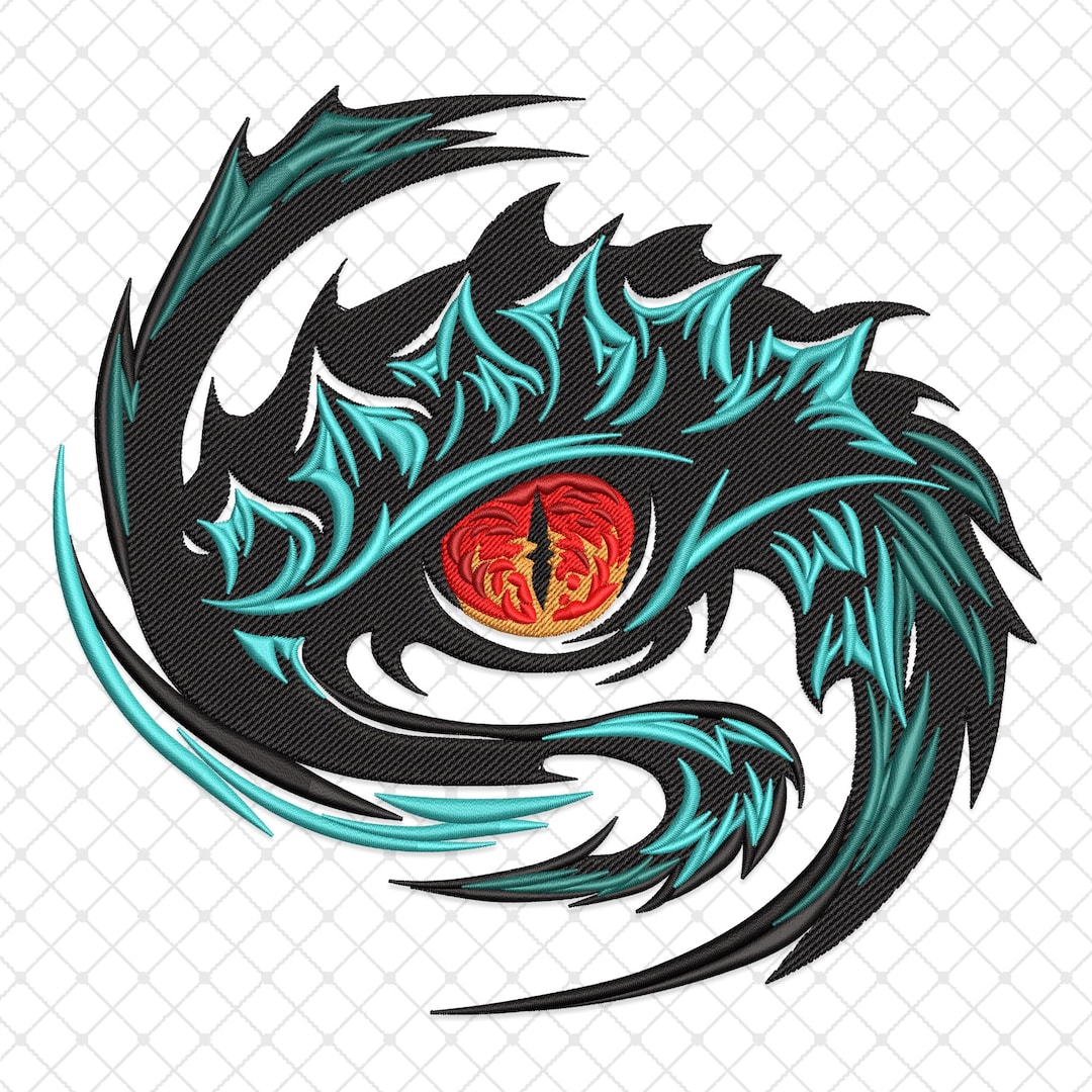 Dragon Eye Machine Embroidery Design, Dragon Eye Embroidery Files ...