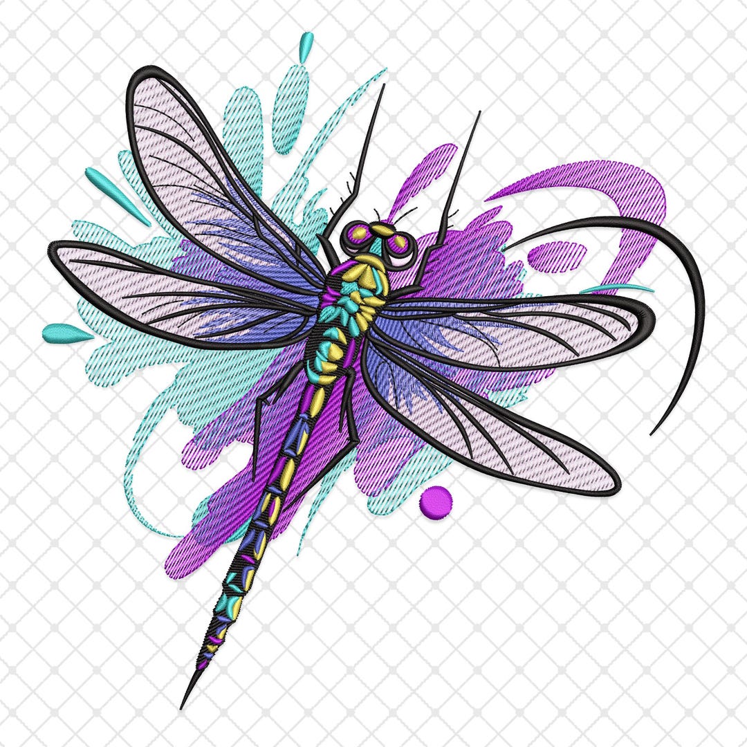 Dragonfly Machine Embroidery Design, Dragonfly Machine Embroidery Files ...