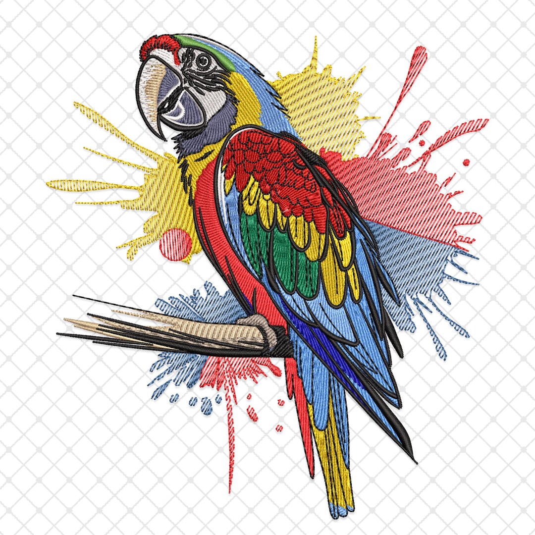 Parrot Machine Embroidery Design, Parrot Machine Embroidery Files ...