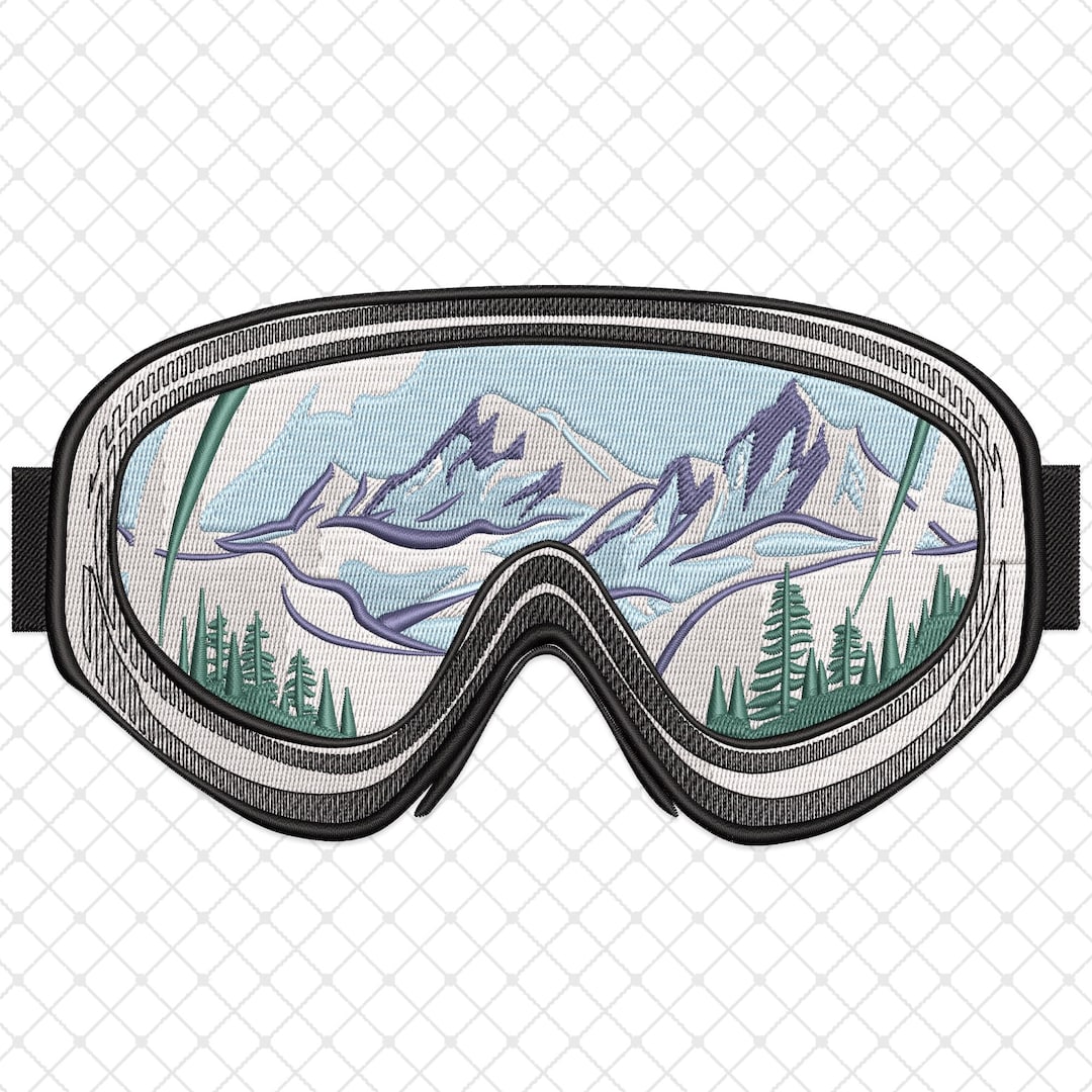 Ski Mask With Machine Embroidery Design, Mountain Machine Embroidery ...