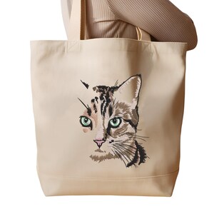 Realistic Cat Embroidery Design, Feline Machine Embroidery File, Cat ...