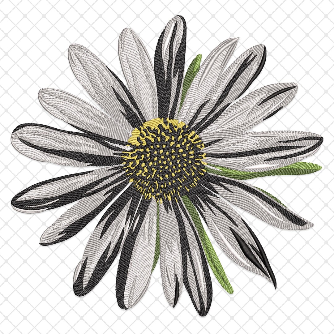Daisy Embroidery Design, Flower Machine Embroidery Design, Machine ...