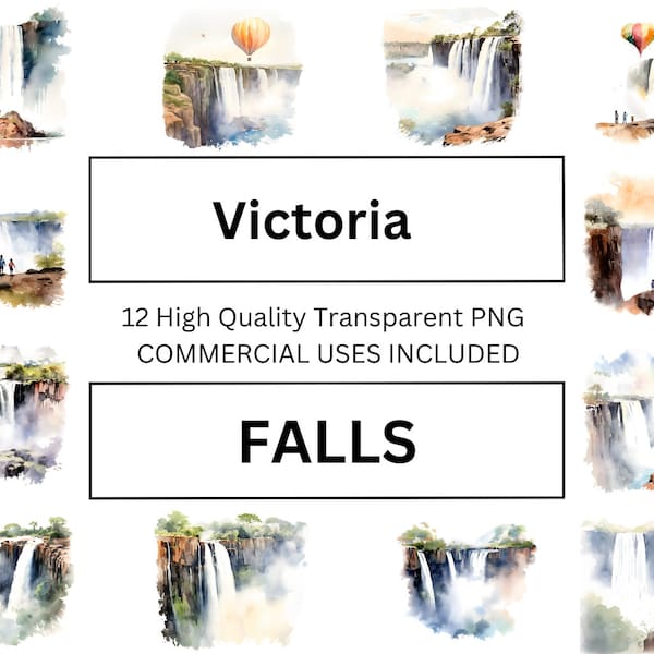 Victoria Falls Waterfall Clipart - Etsy