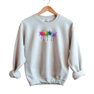 Pastel Paint Splatter Machine Embroidery, Cute Dripping Embroidery ...
