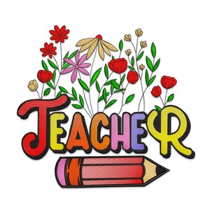 Teacher Embroidery Designs Bundle, Teachers Plant Seeds Embroidery ...