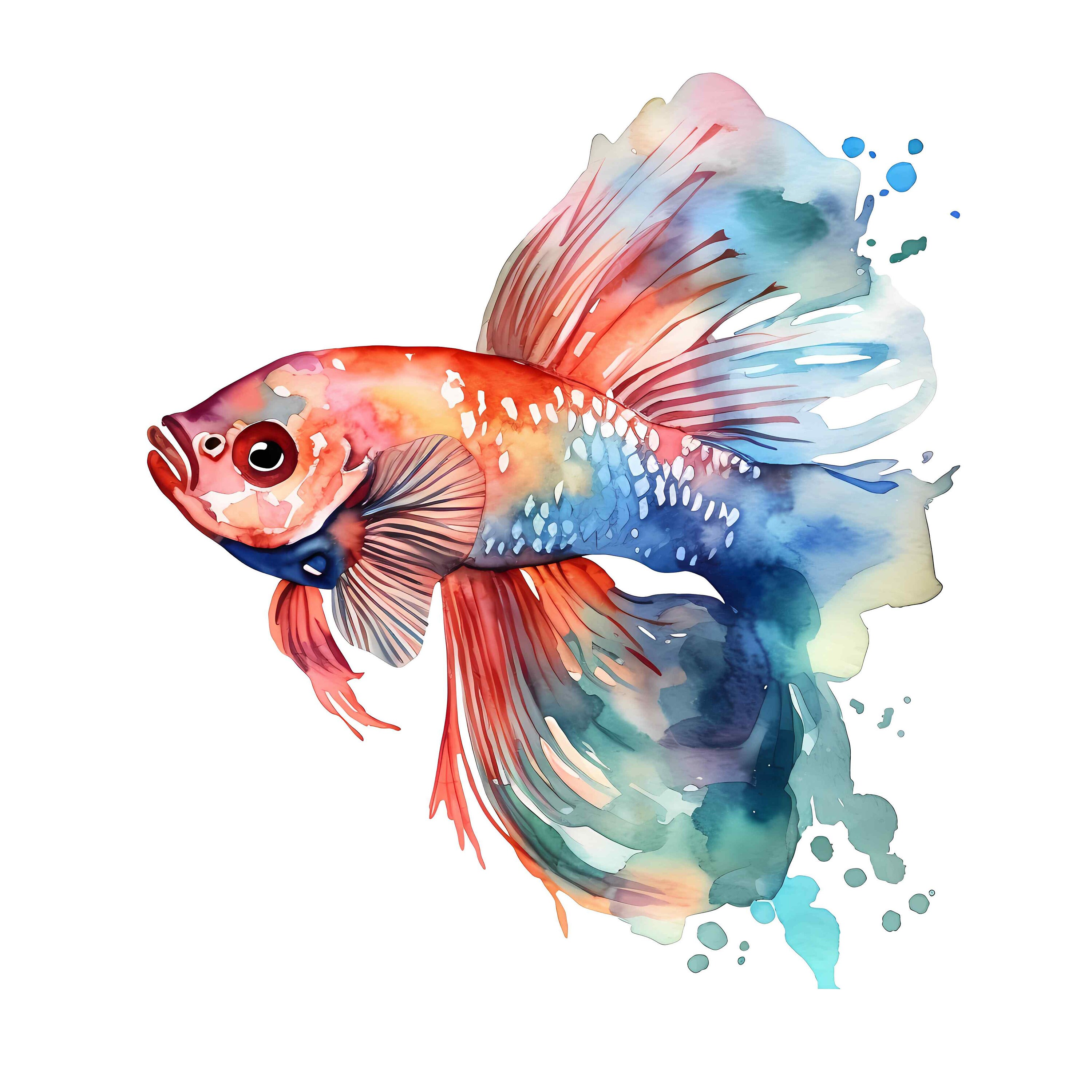 Wondrous Molly Fish Clip Art Watercolor Fish Illustration - Etsy