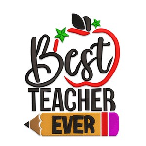 Teacher Embroidery Designs Bundle, School Machine Embroidery Collection ...