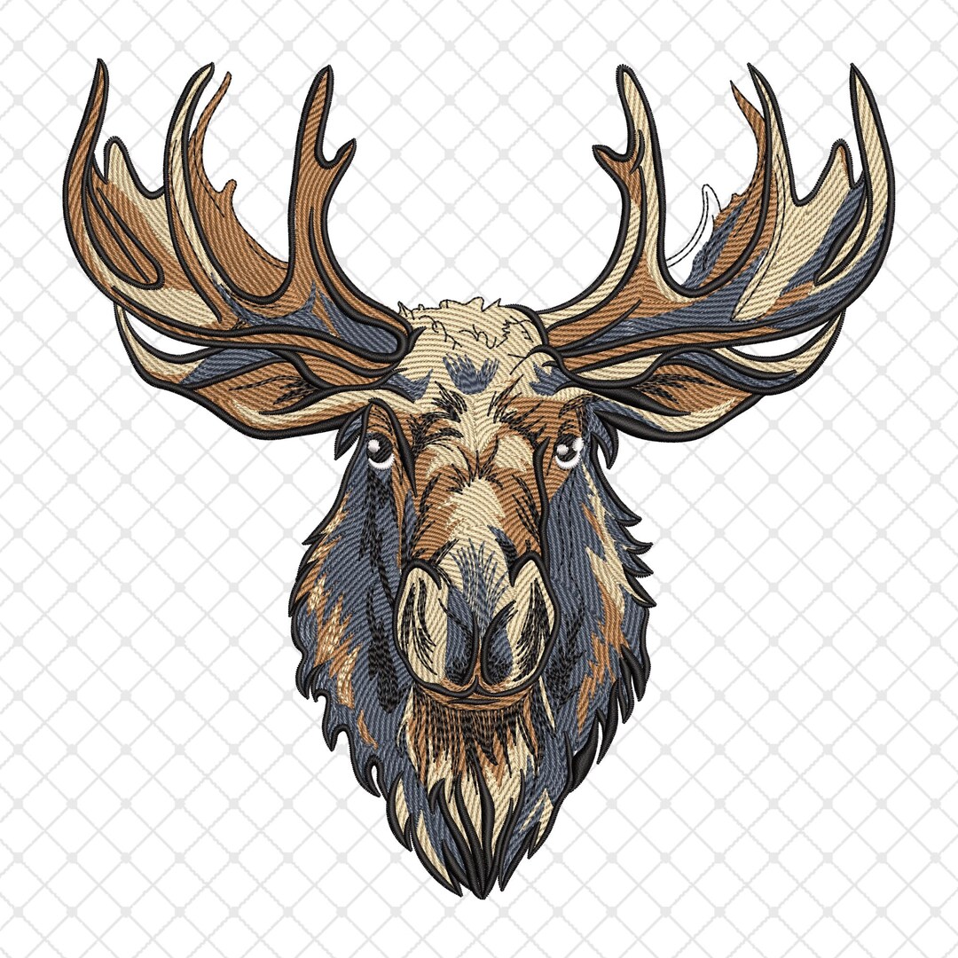 Moose Embroidery Design. Moose Silhouette Embroidery File, Moose Mini ...