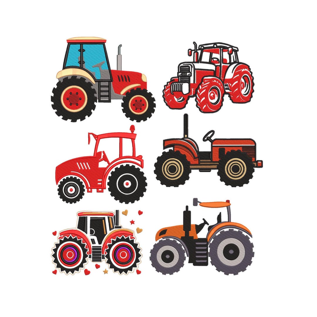 Tractor Embroidery Designs, Farm Tractor Machine Embroidery Designs ...