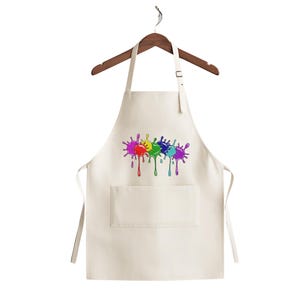 Pastel Paint Splatter Machine Embroidery, Cute Dripping Embroidery ...